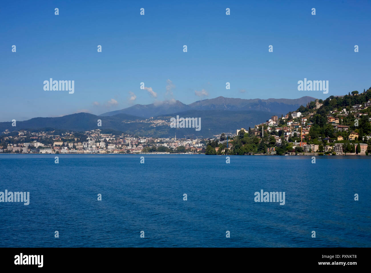 Switzerland, Lugano, Lake Lugano Stock Photo - Alamy