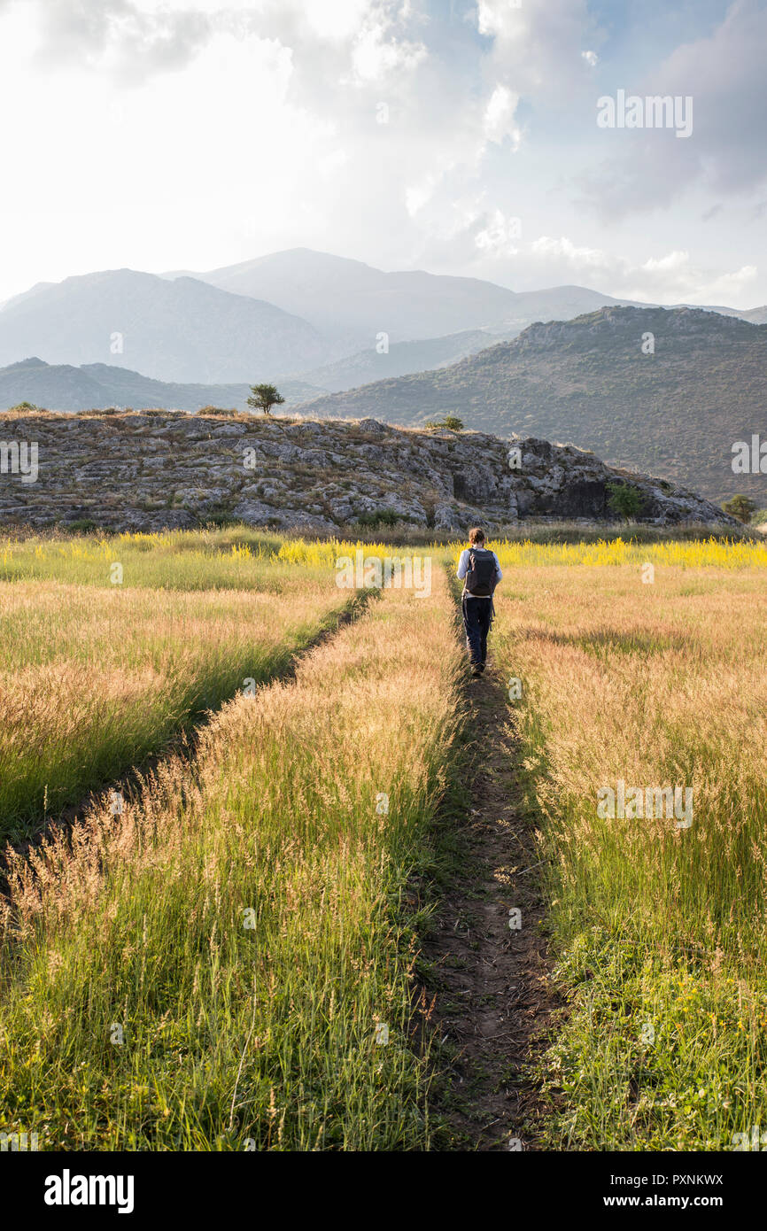 Greece, Peloponnese, Corinthia, Stymfalia, Ancient plateau, Lake ...