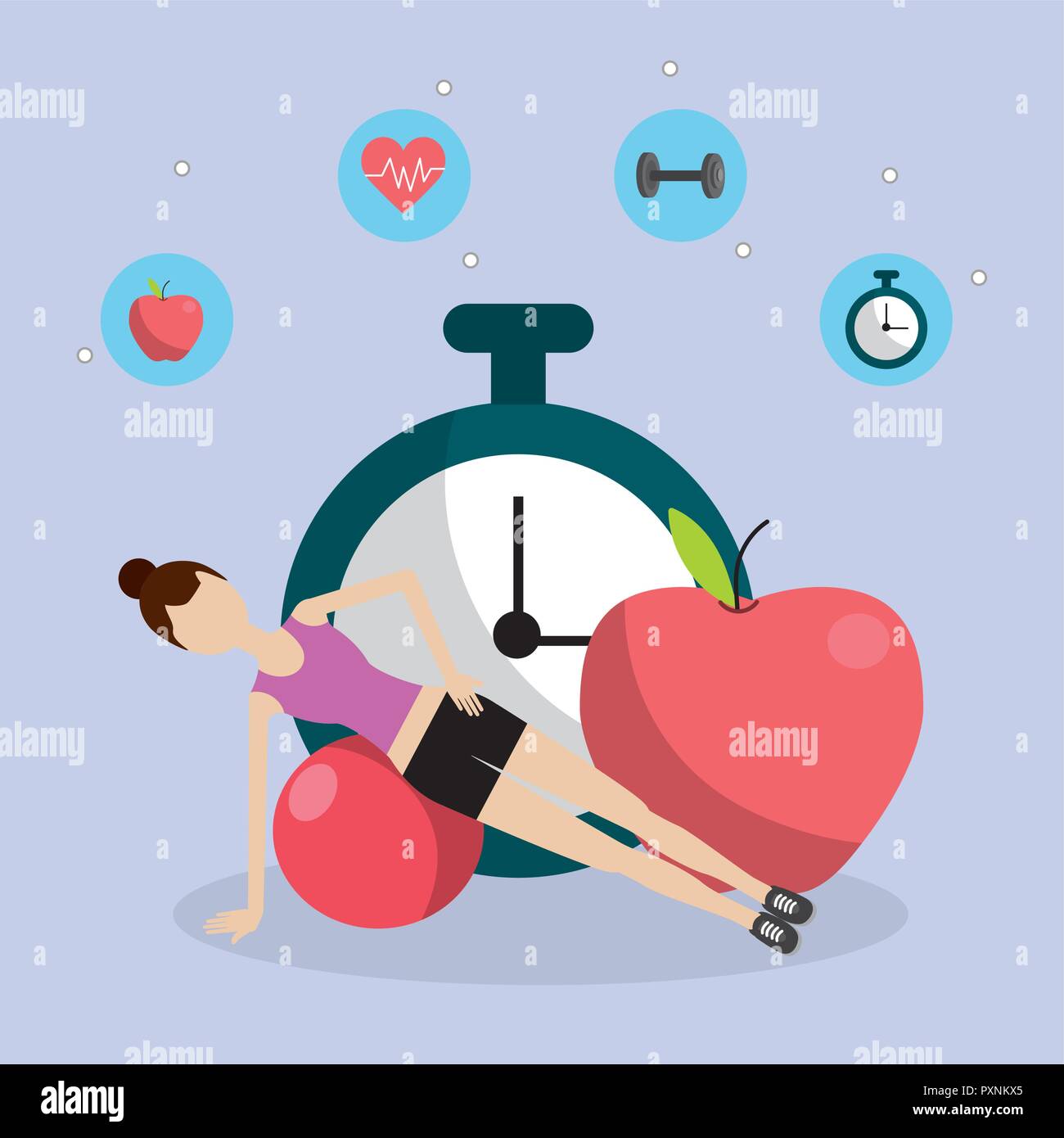health fitness cartoon Stock Vector Image & Art - Alamy