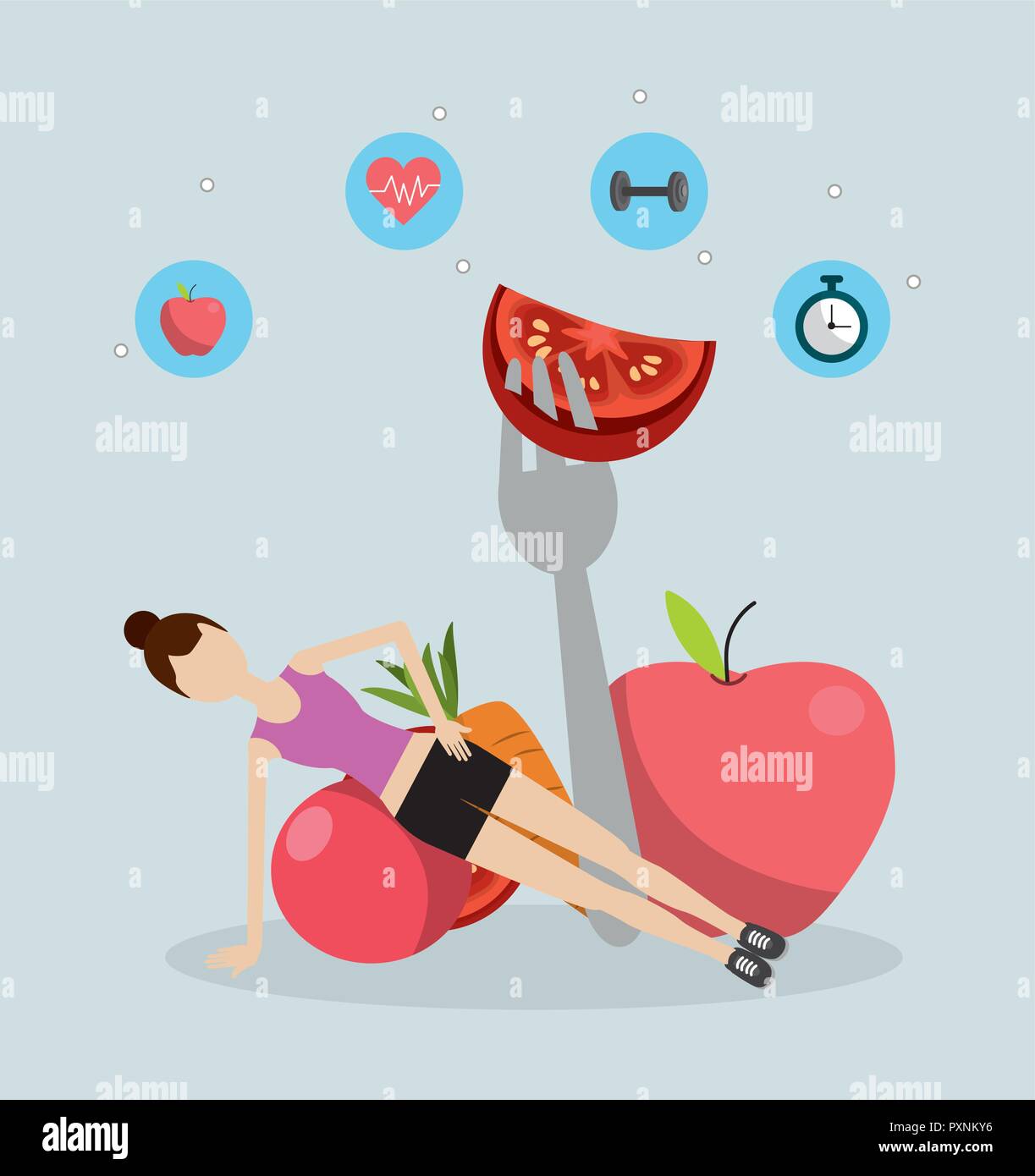 health fitness cartoon Stock Vector Image & Art - Alamy