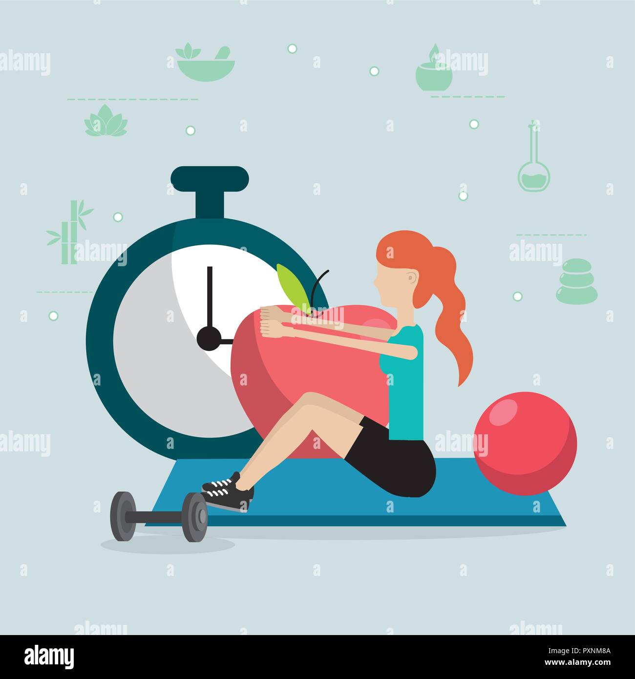 health fitness cartoon Stock Vector Image & Art - Alamy