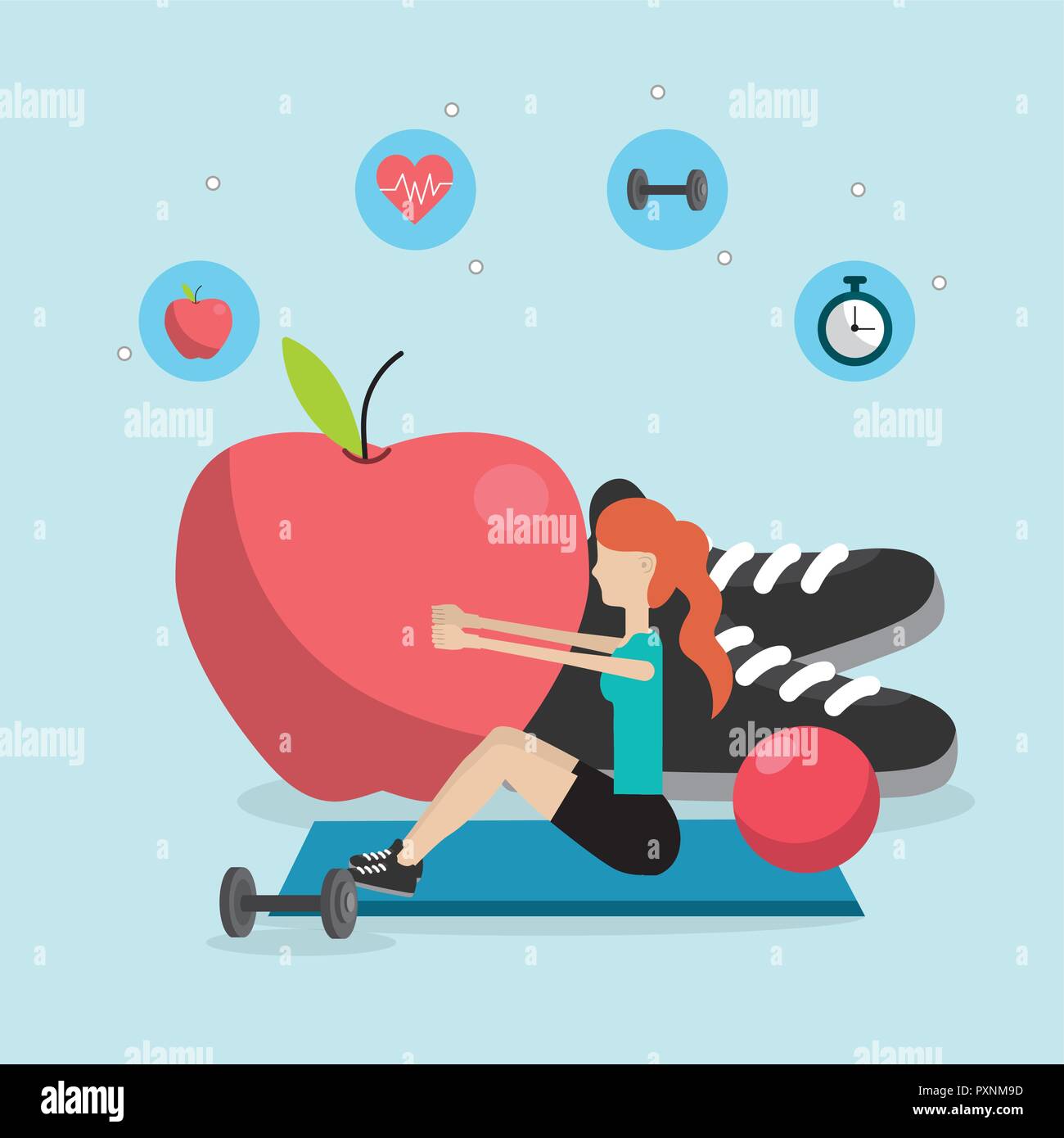 health fitness cartoon Stock Vector Image & Art - Alamy