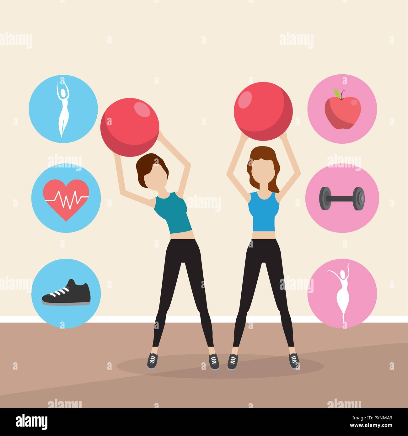 health fitness cartoon Stock Vector Image & Art - Alamy