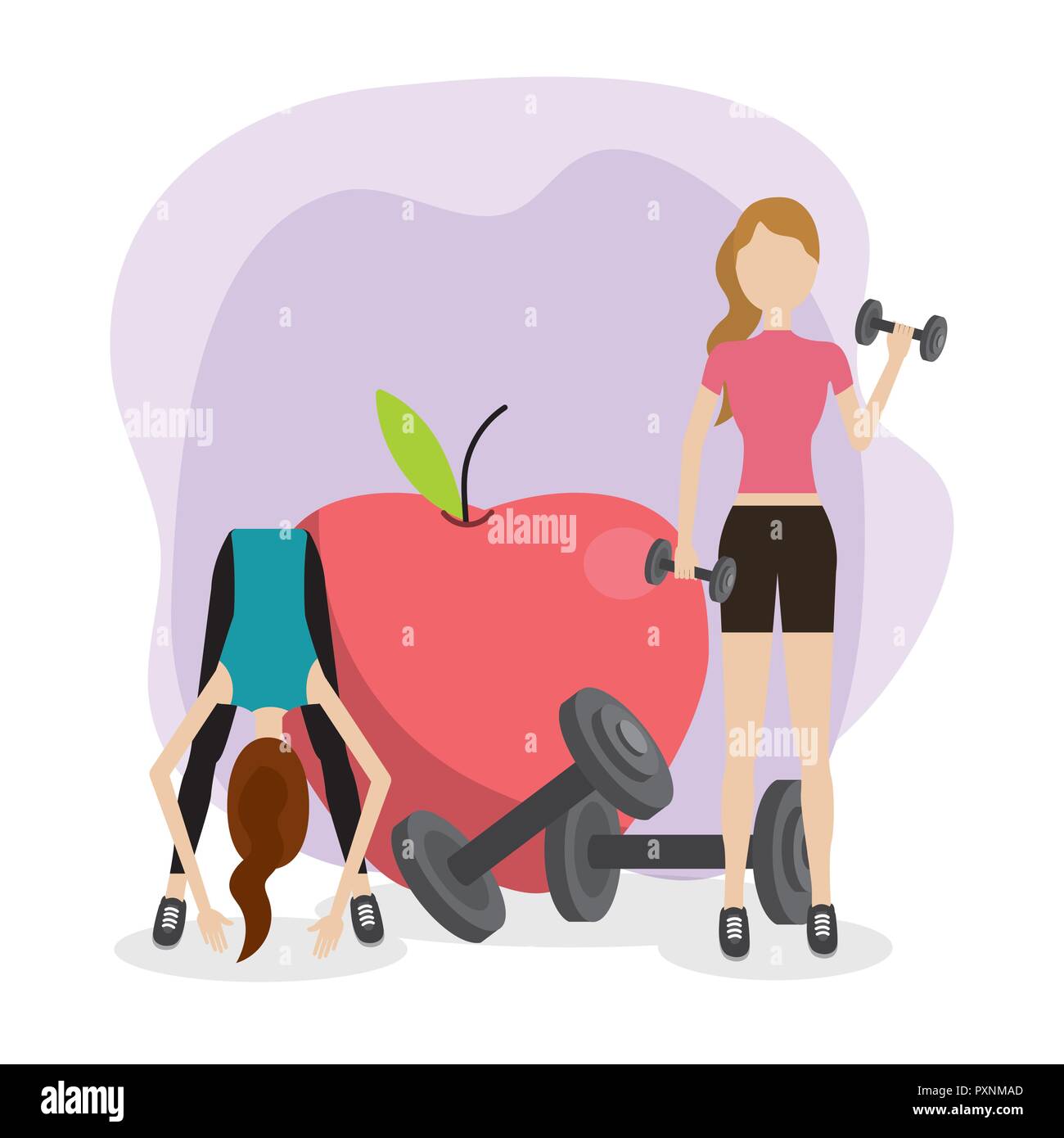 health fitness cartoon Stock Vector Image & Art - Alamy