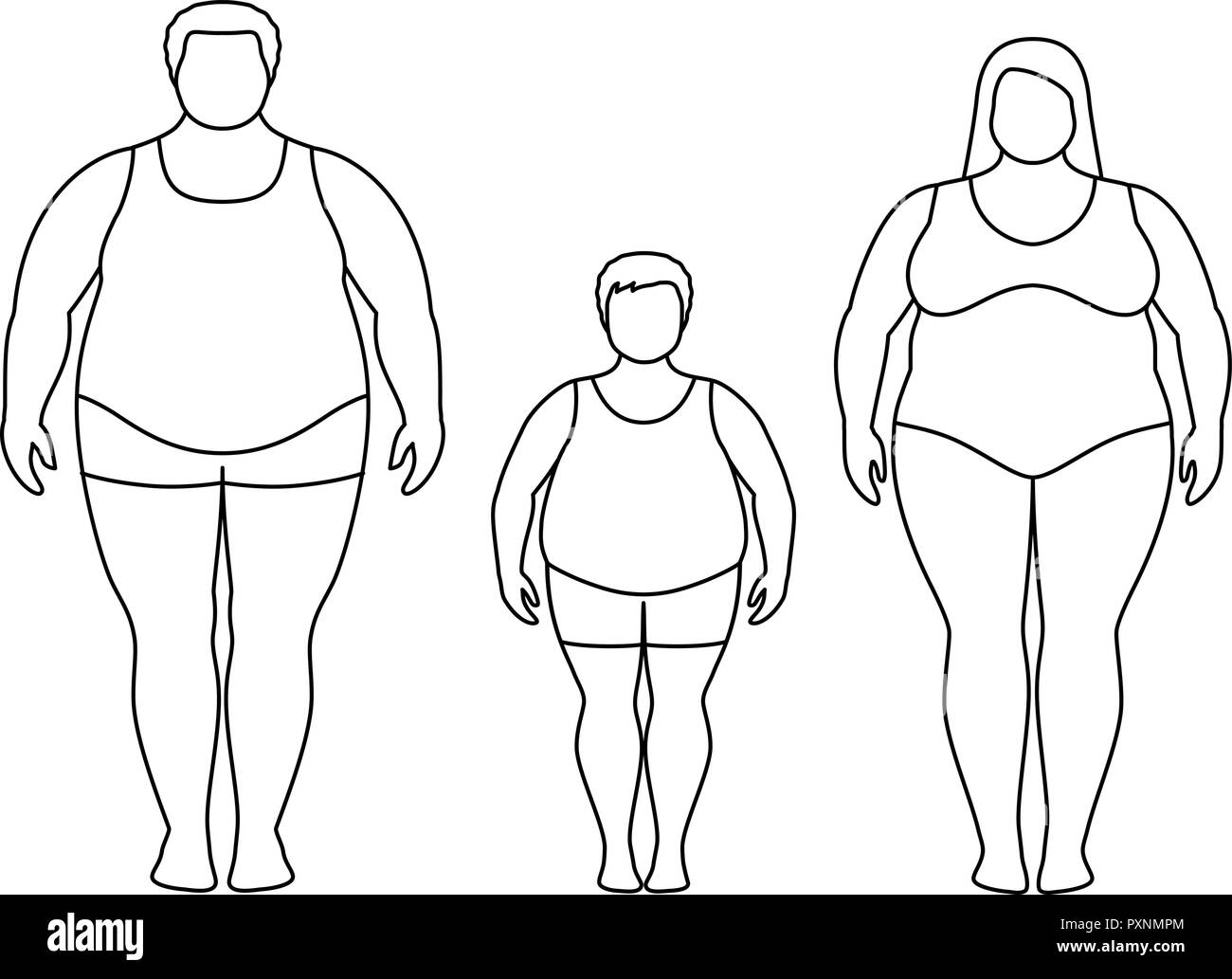 Obese Child Outline