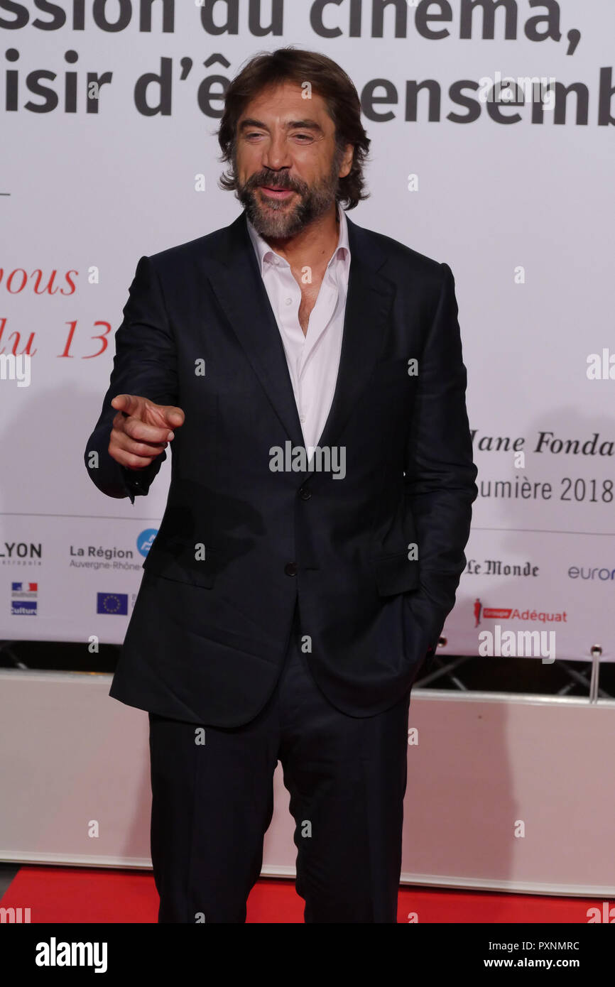 Spanish actor Javier Bardem at Lumiere Film Festival, Lyon, France ...