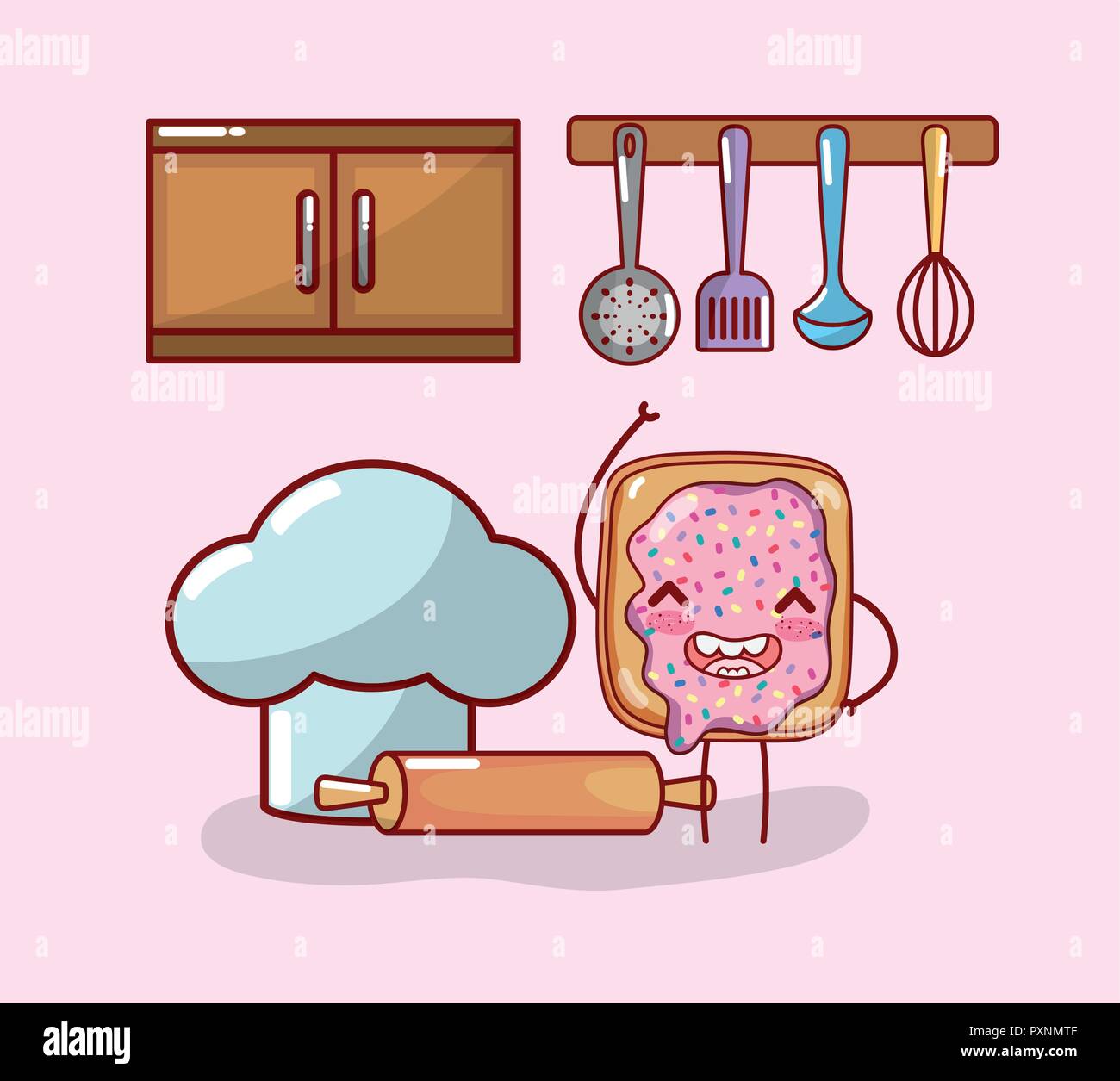 kitchen items cartoon kawaii cartoon Stock Vector Image & Art - Alamy
