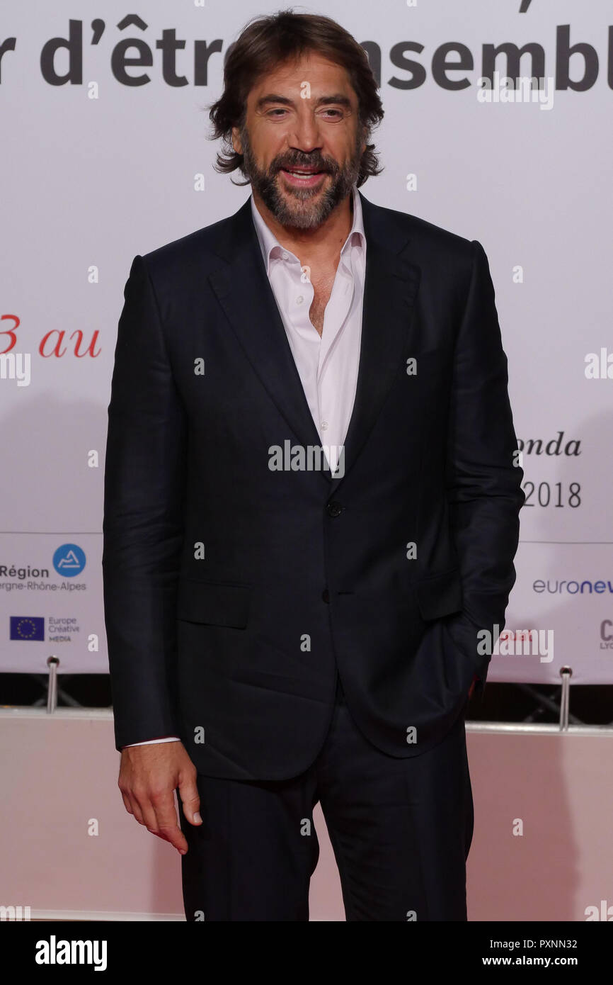 Spanish actor Javier Bardem at Lumiere Film Festival, Lyon, France ...