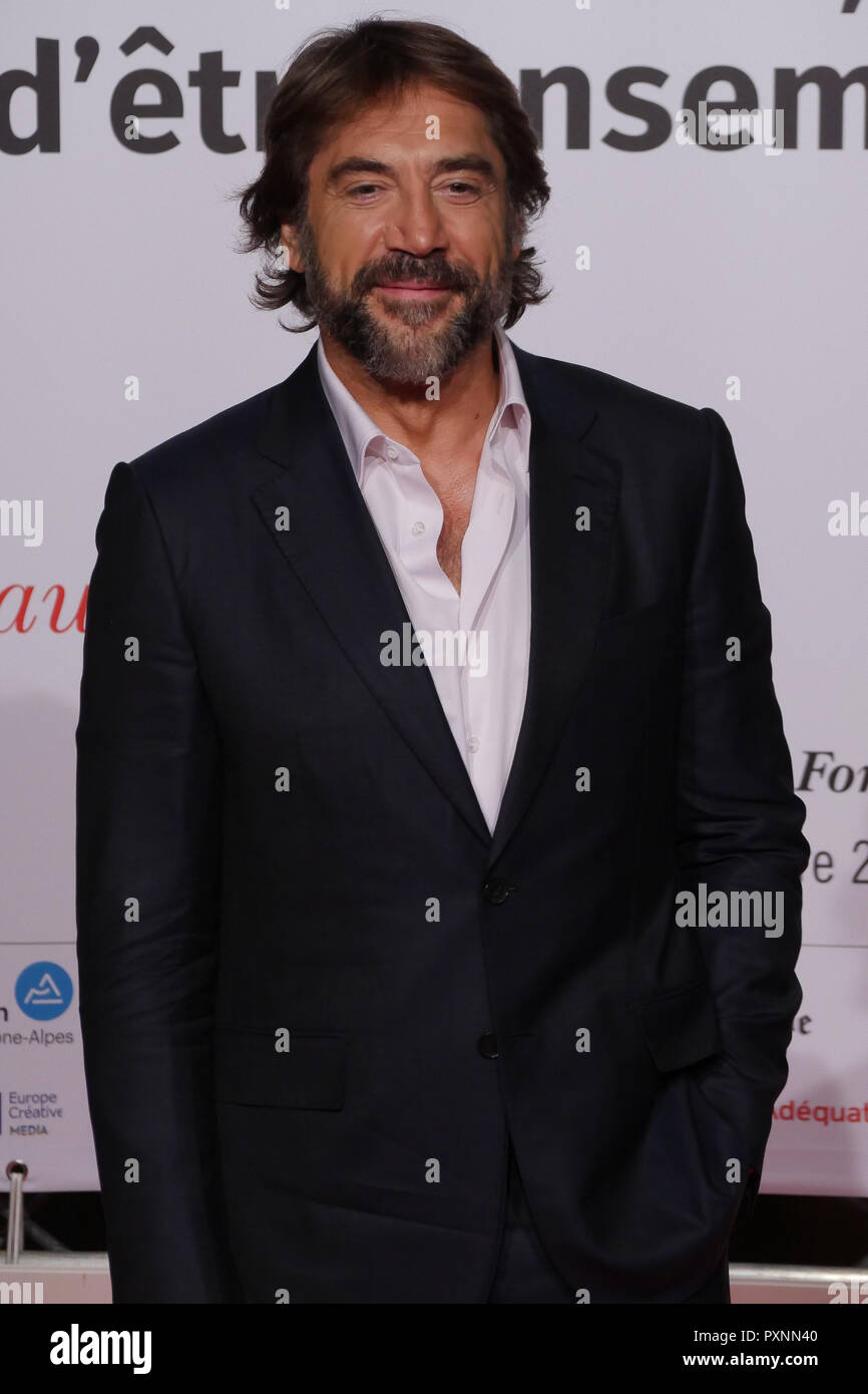 Spanish actor Javier Bardem at Lumiere Film Festival, Lyon, France ...