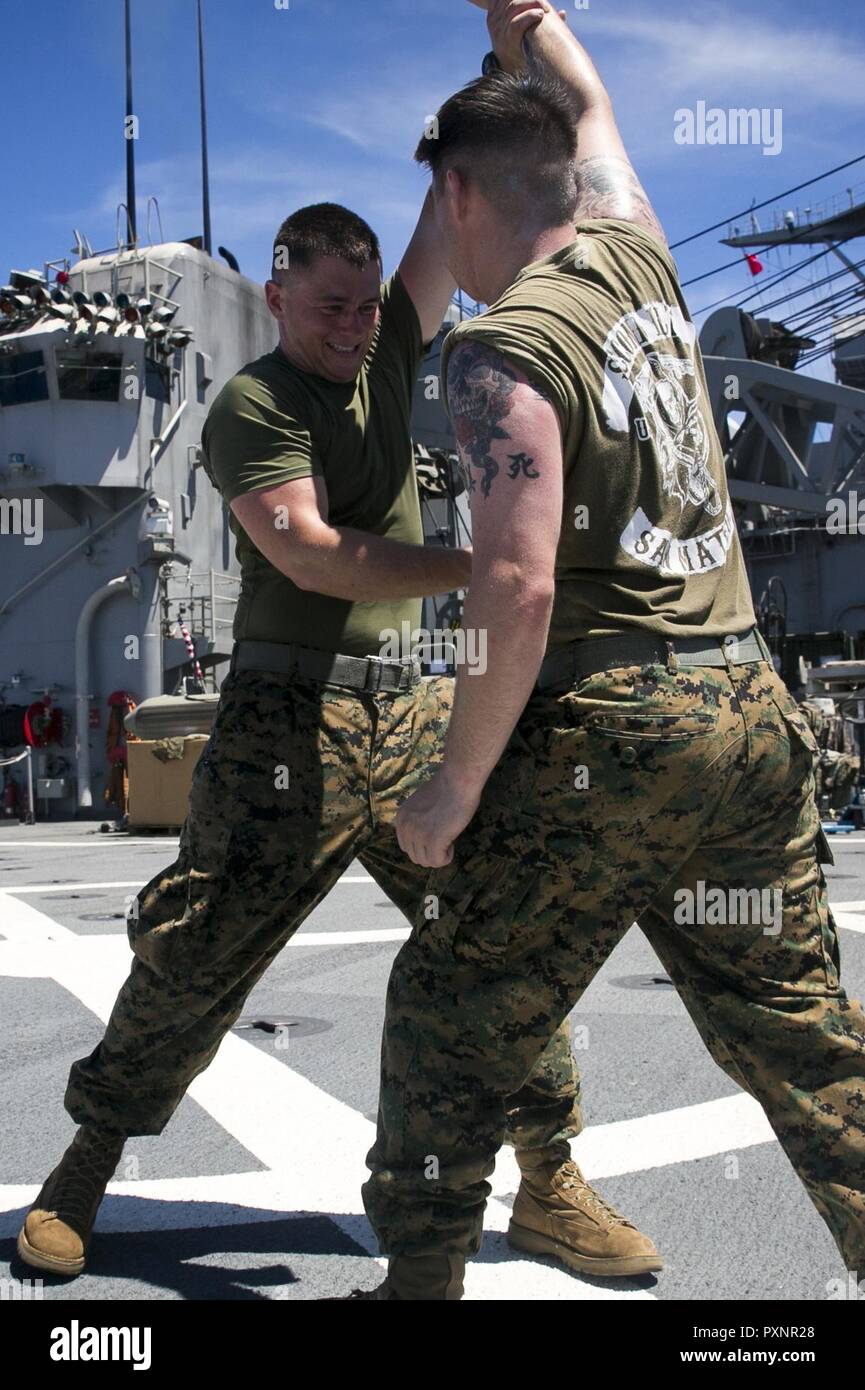 1st Lt. James Heisler, a platoon commander with India Company, Battalion Landing Team, 3rd ...