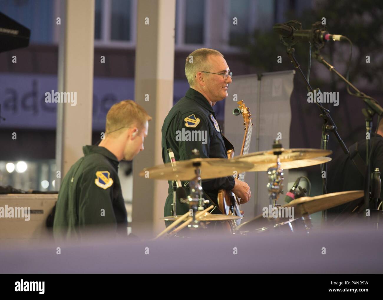 Max Impact, the premier rock band of the U.S. Air Force, performs a ...