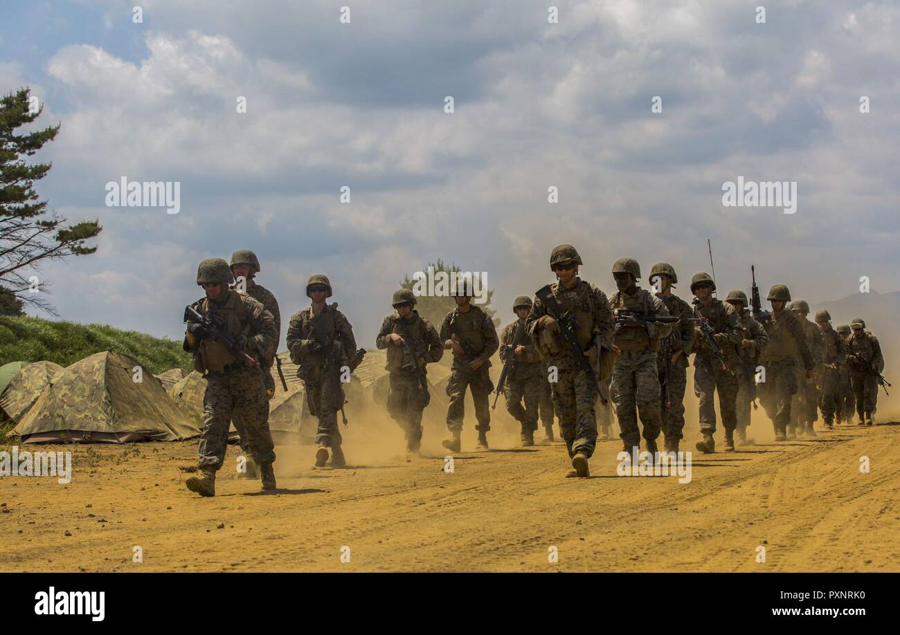 U.S. Marines assigned to Marine Wing Support Squadron (MWSS) 171, based ...