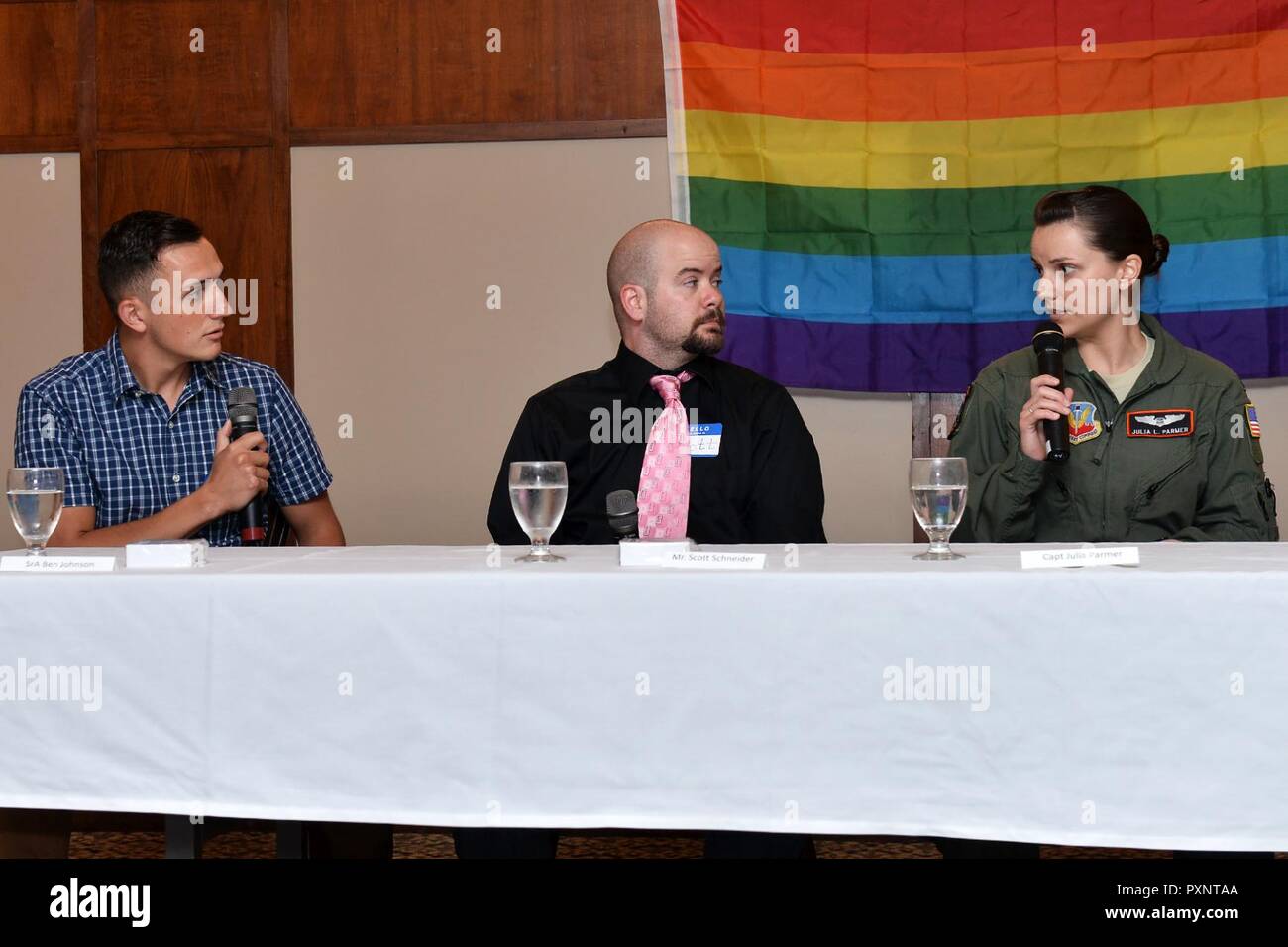Senior Airman Benjamin Johnson, 55th Dental Squadron, thanks Capt ...