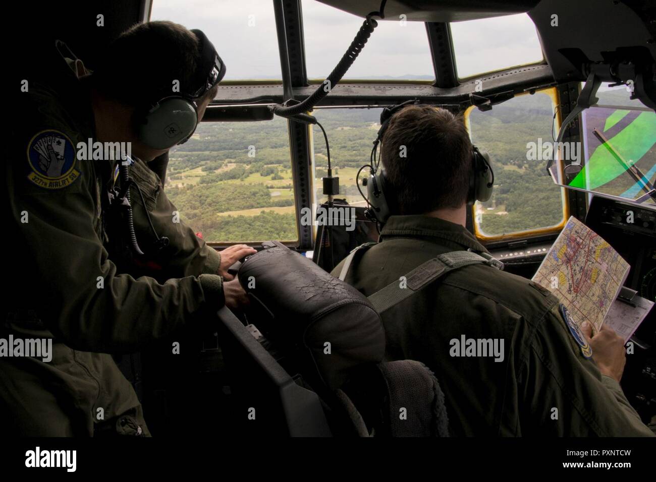 U.S. Air Force Reserve Staff Sgt. Michael Hopson, flight engineer ...