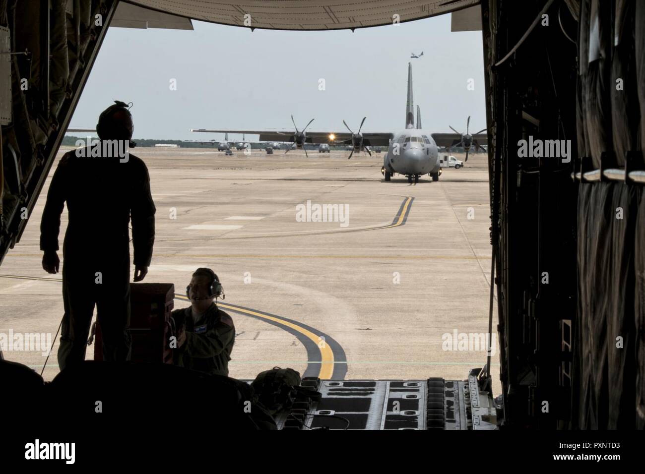 U.S. Air Force Reserve Staff Sgt. Michael Hopson, flight engineer ...