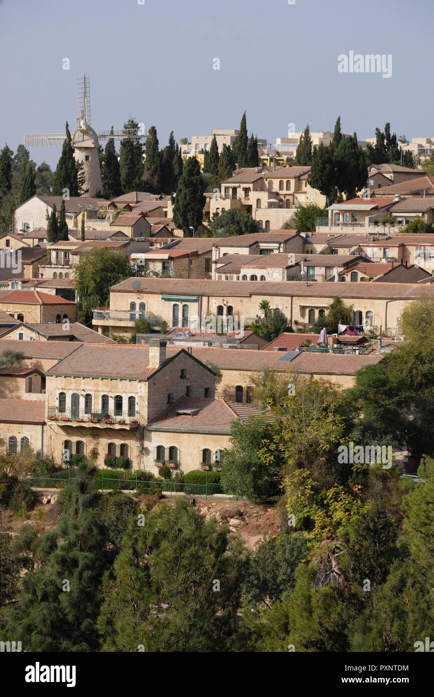 View of Yemin Moshe a historic neighborhood established in 1892–1894 ...