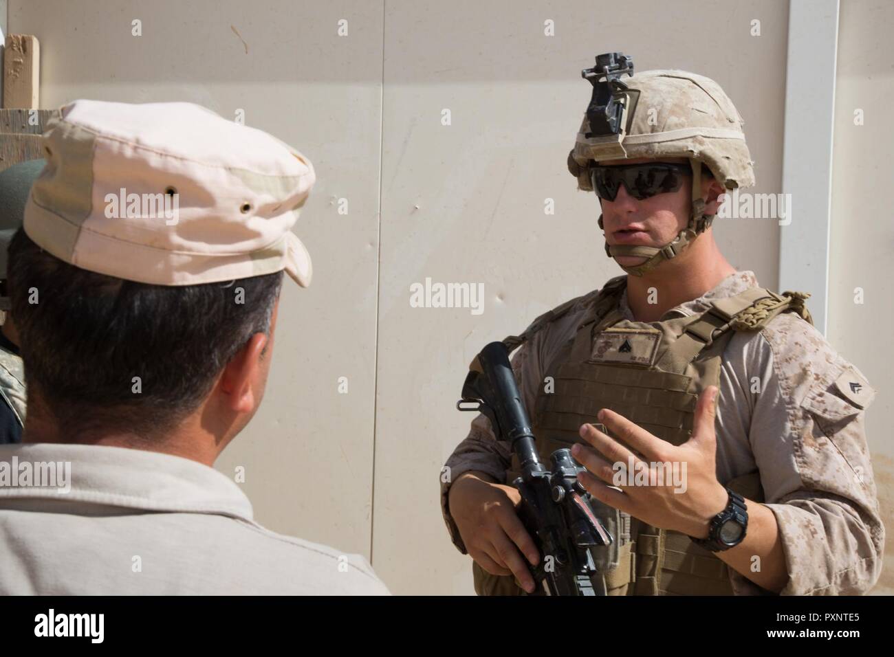 U.S. Marine Corps Cpl. Logan Peckens, deployed in support of Combined ...