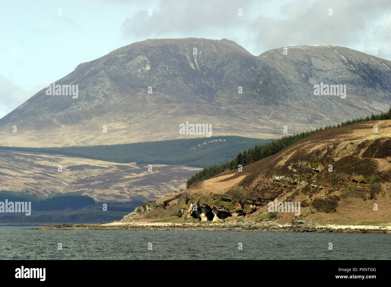 A beautiful, scenic panorama on the island of Arran showing some big ...