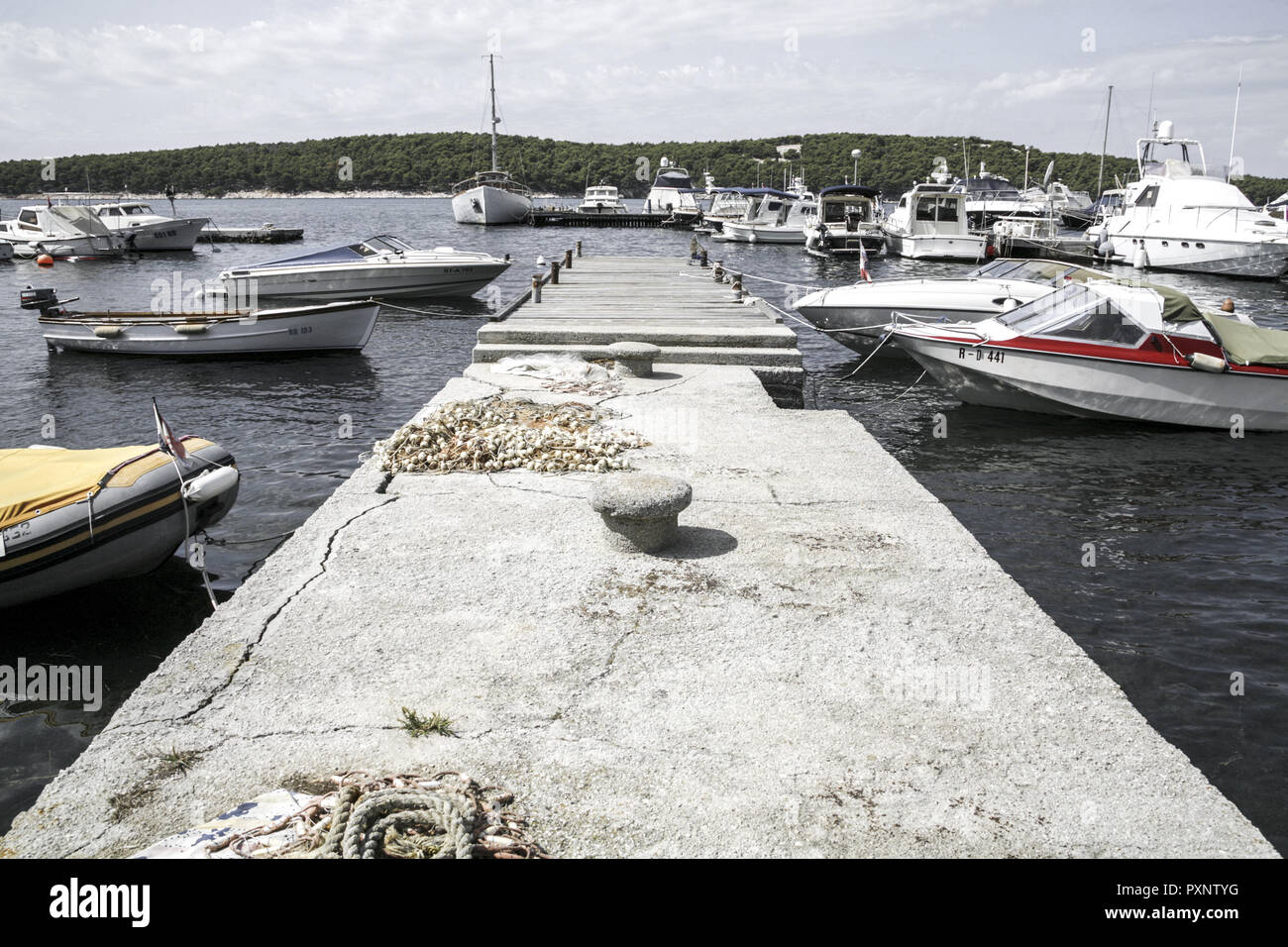 Croatia, Island Rab, Port Supetarska Draga Stock Photo - Alamy