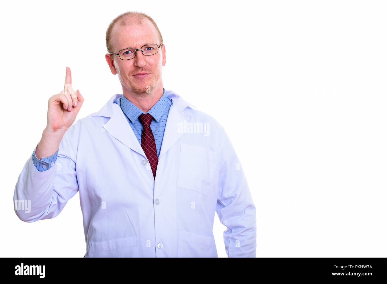 Doctor pointing his finger hi-res stock photography and images - Alamy