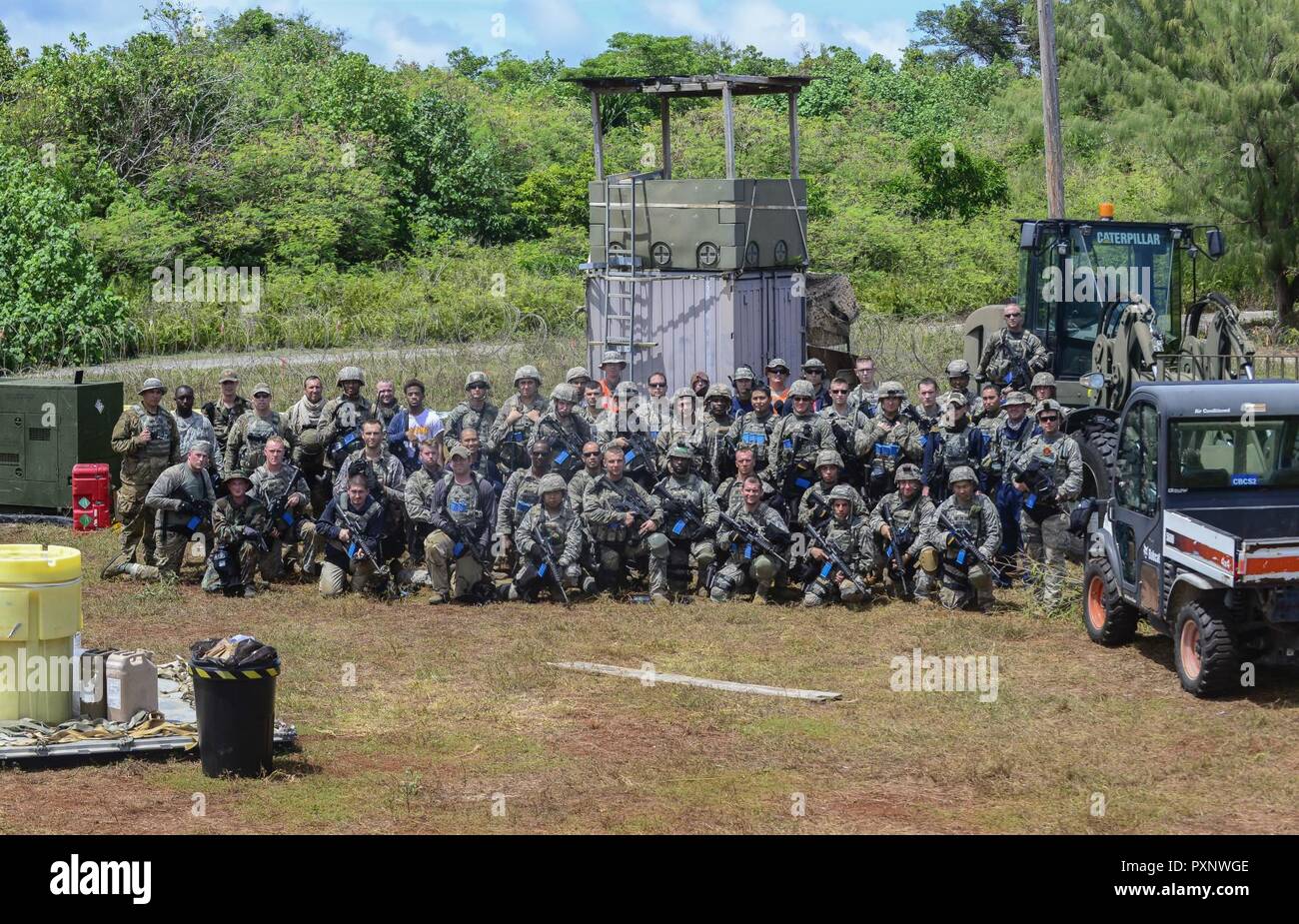 The 644th Combat Communication Squadron poses for a group photo after ...