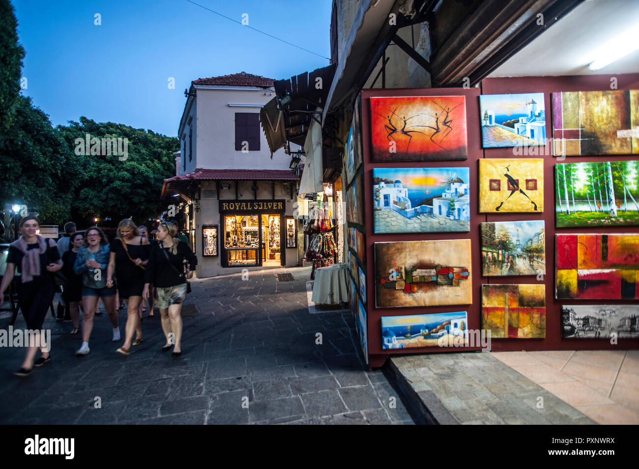 europe, greece, dodecanese, rhodes, old, town, market Stock Photo - Alamy