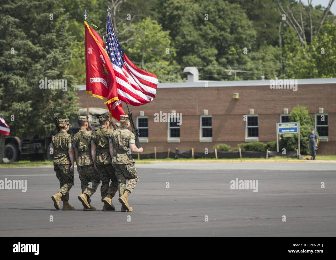 The colors are relieved during the Officer Candidate School (OCS ...