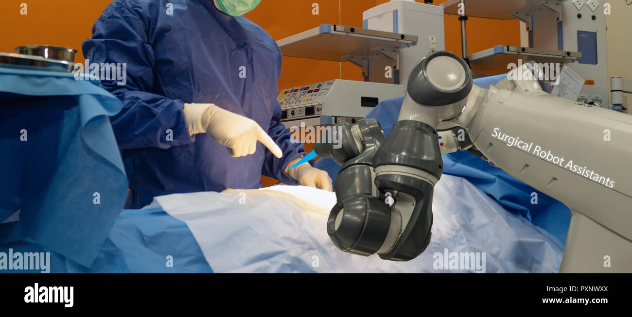 smart medical technology concept,advanced robotic surgery machine at ...