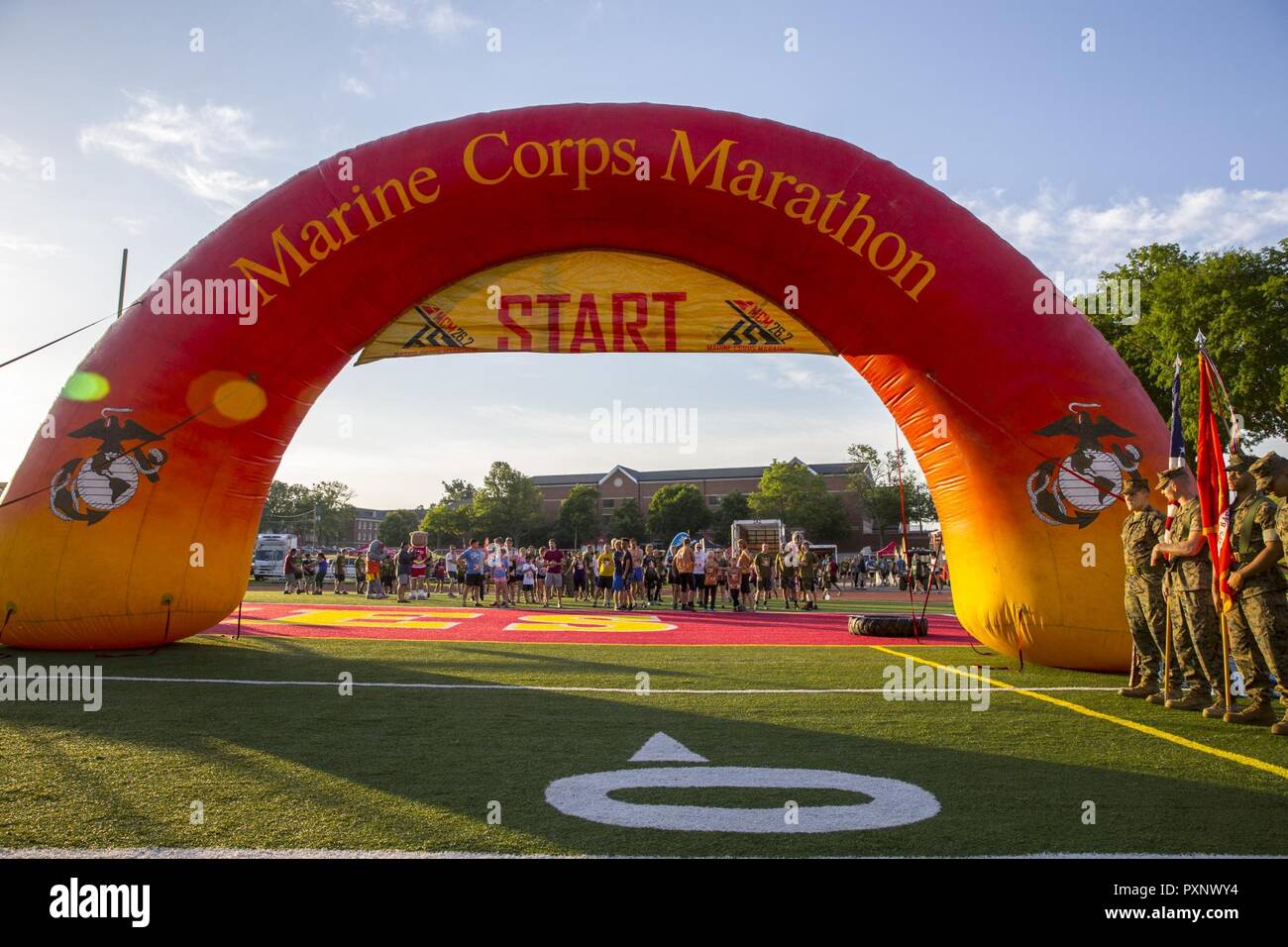 Participants of the annual Marine Corps Marathon (MCM) Run Amuck race ...