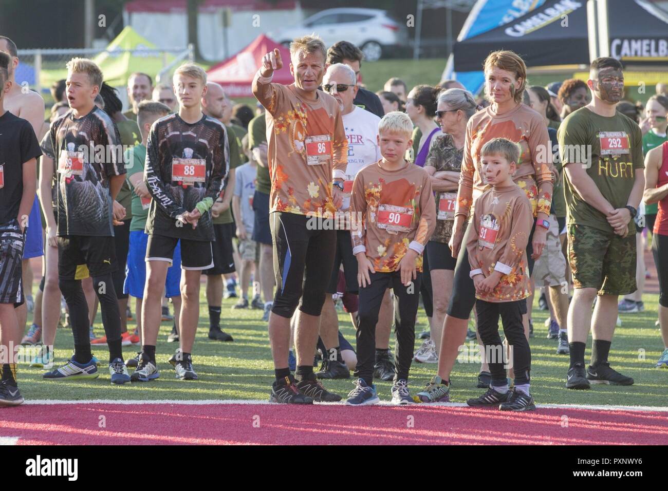 Participants of the annual Marine Corps Marathon (MCM) Run Amuck race ...