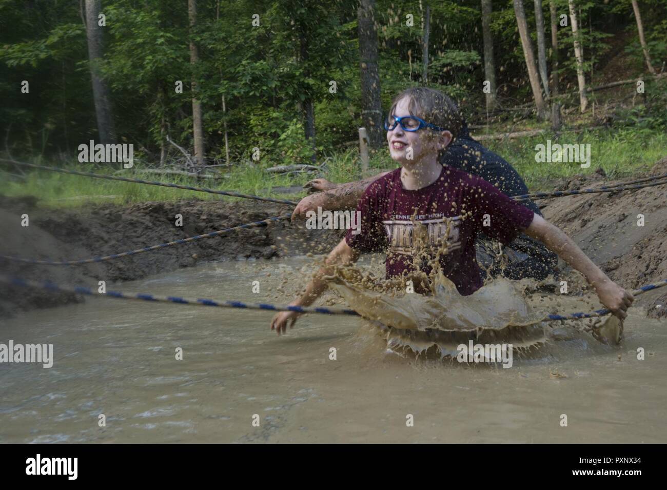 A participant of the annual Marine Corps Marathon (MCM) Run Amuck race ...
