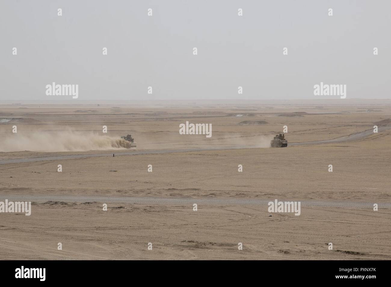 An M2A3 Bradley armored reconnaissance crew assigned to 6th Squadron ...