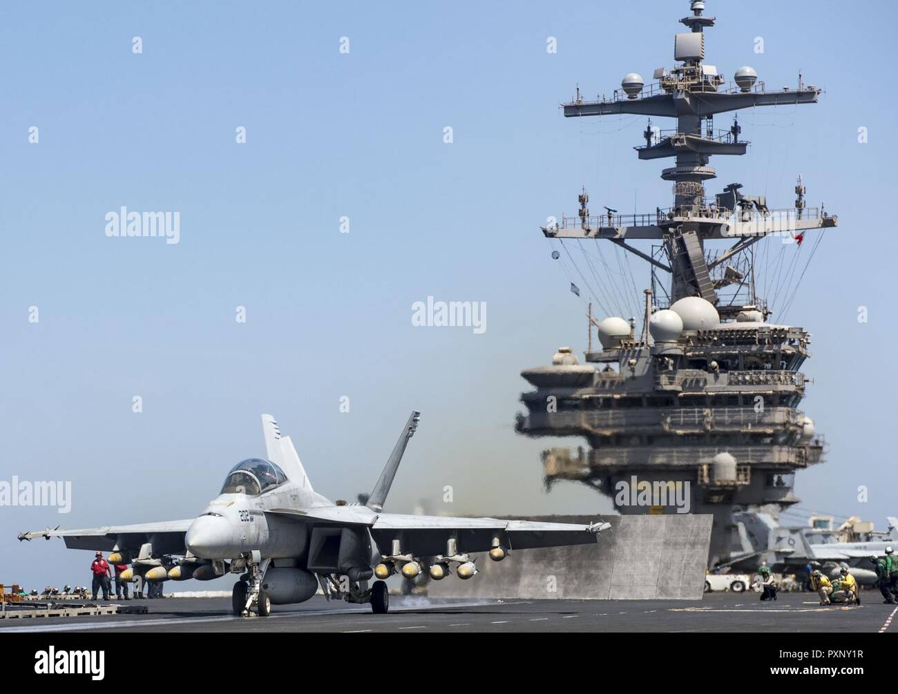 MEDITERRANEAN SEA (June 7, 2017) An F/A-18F Super Hornet from the ...