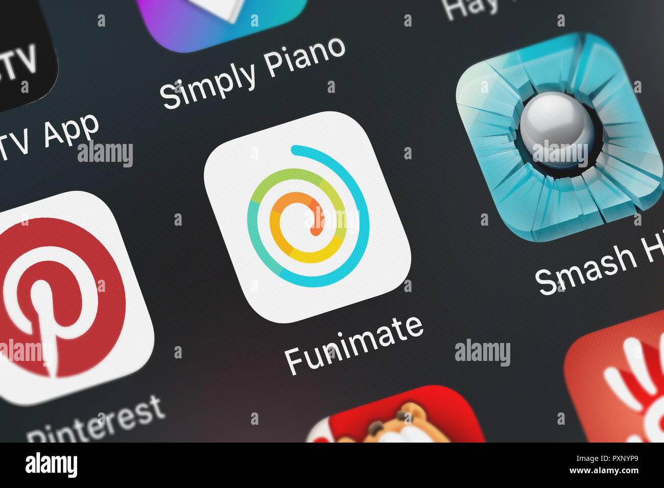 London, United Kingdom - October 23, 2018: Icon of the mobile app ...