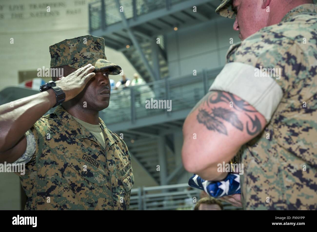 U.S. Marine Corps Master Sgt. Antwaun Gibson, staff non-commissioned ...