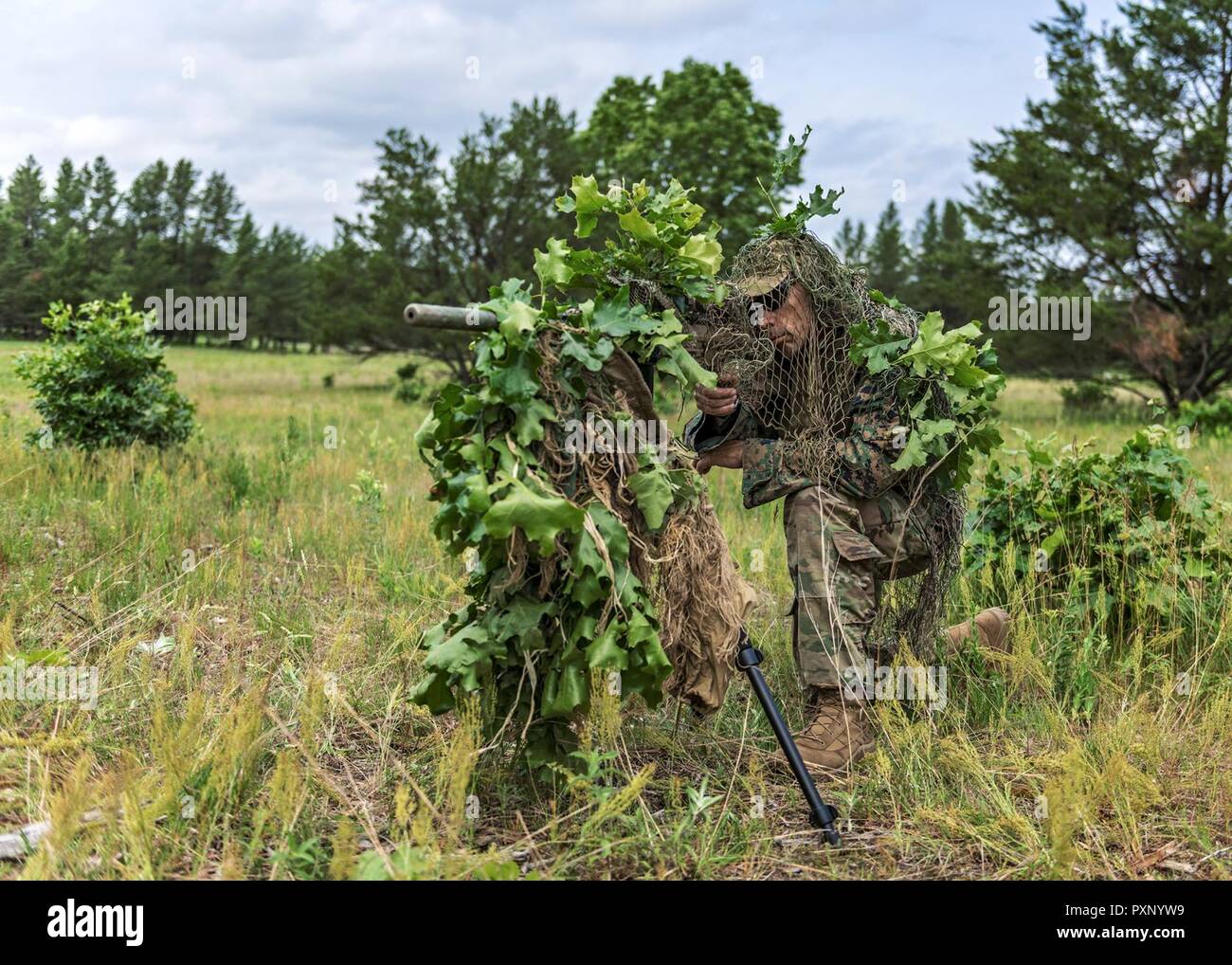 Illinois National Guard sniper course Stock Photo - Alamy