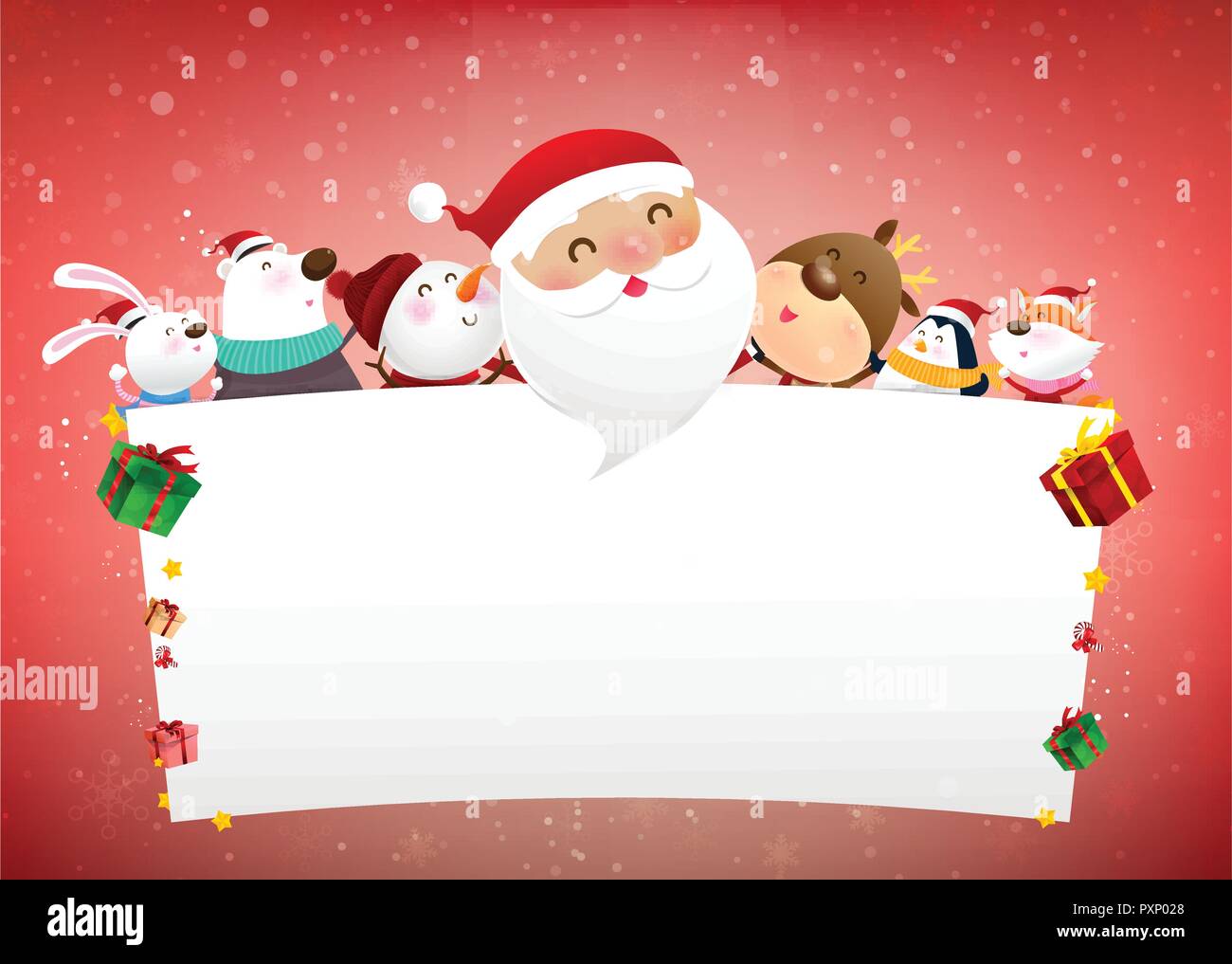 Winter night friends in Stock Vector Images - Alamy