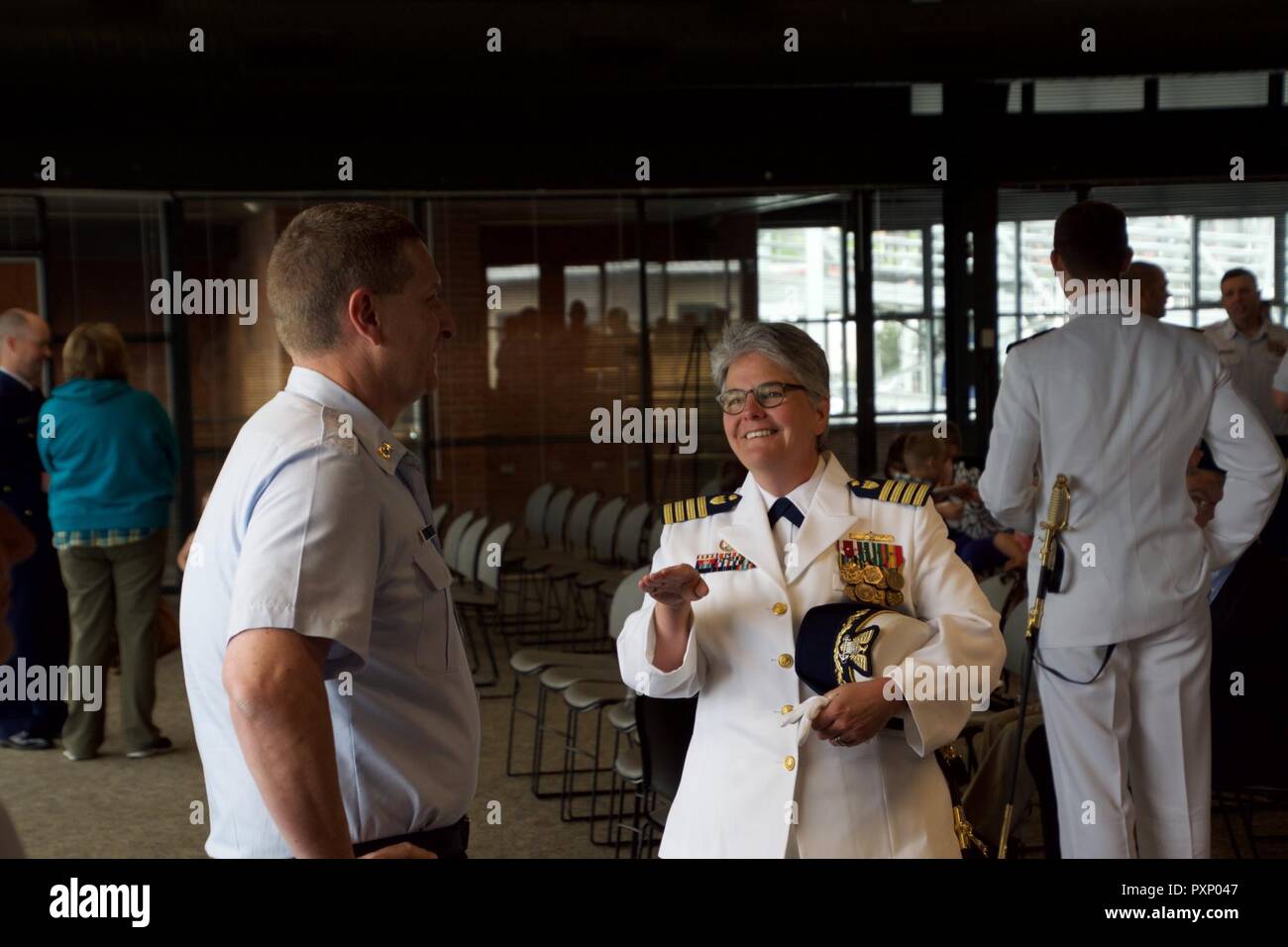 Master Chief Petty Officer Richard Evans and Capt. Lind Sturgis from ...