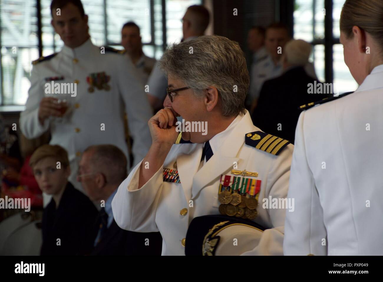 Capt. Linda Sturgis laughs at a Coast Guard Cutter Terrapin change-of ...