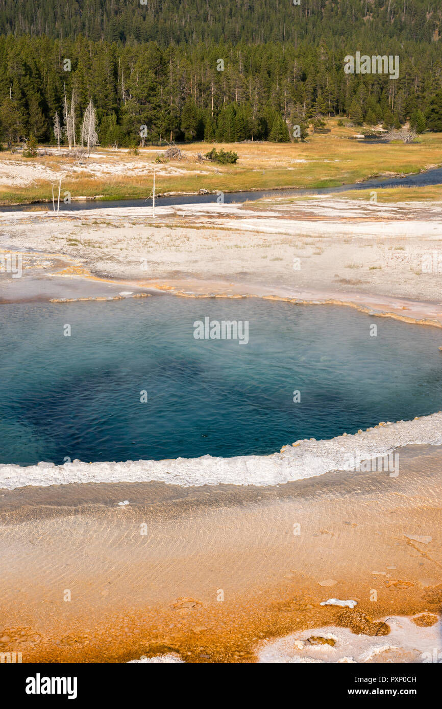 hot pools in Yellowstone National Park in Wyoming Stock Photo - Alamy