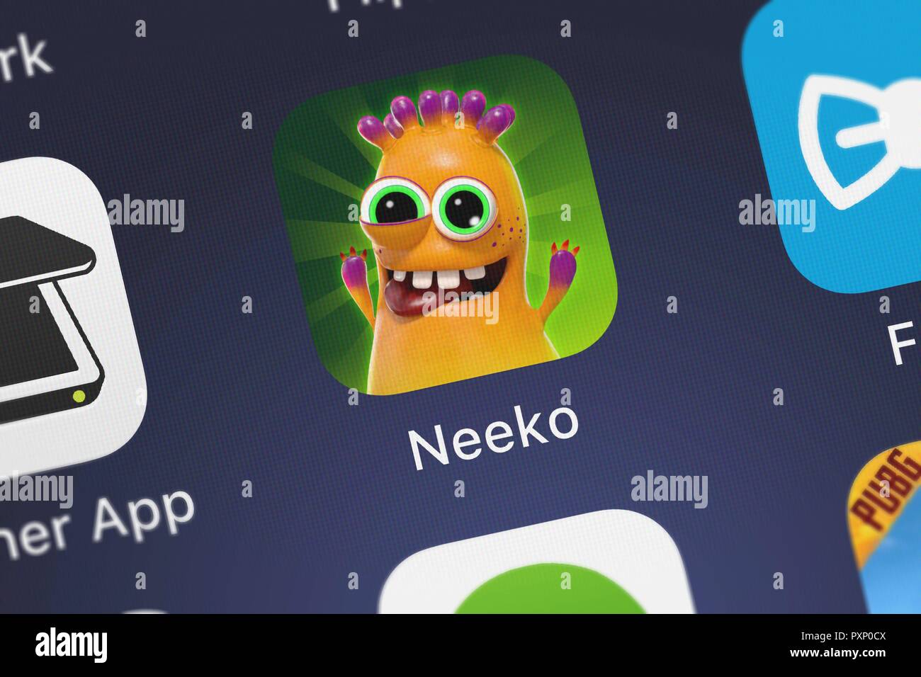 London, United Kingdom - October 23, 2018: Close-up shot of Fraoula's ...