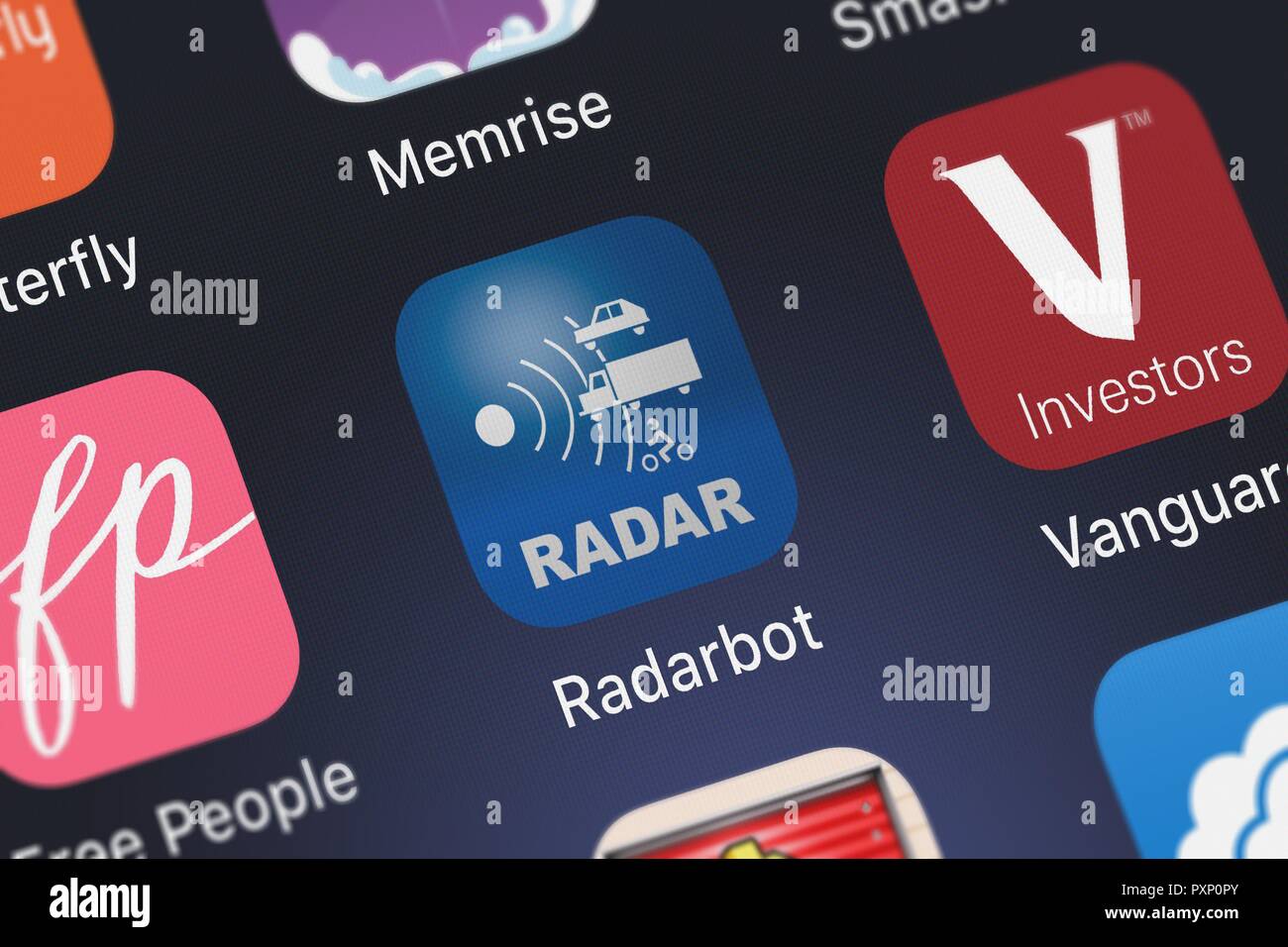 London, United Kingdom - October 23, 2018: The Radarbot: SpeedCam ...