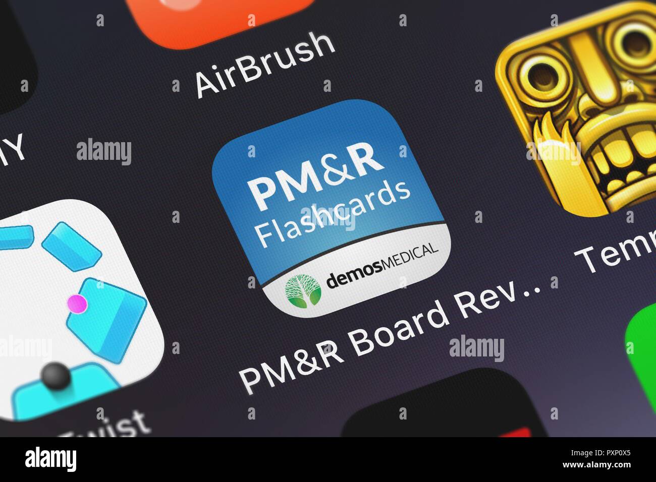 London, United Kingdom - October 23, 2018: Close-up shot of the PMR ...