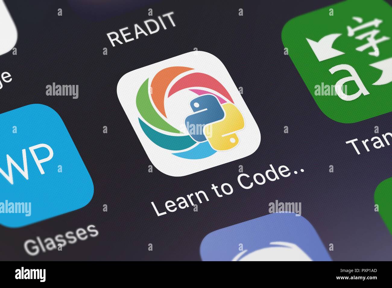 London, United Kingdom - October 23, 2018: Icon of the mobile app Learn ...