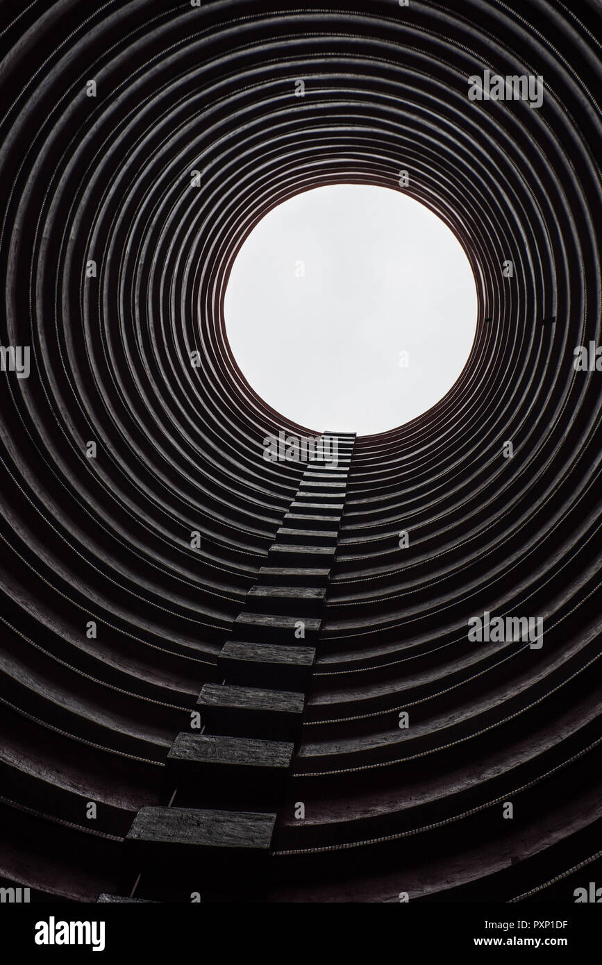 Inside circular building, Hong Kong Stock Photo - Alamy