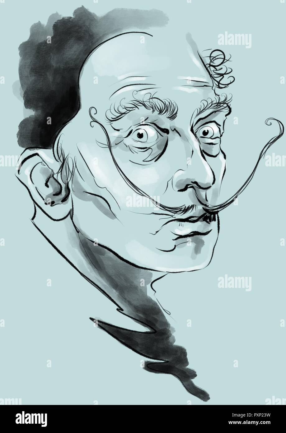 Portrait Of Salvador Dali High Resolution Stock Photography and Images ...