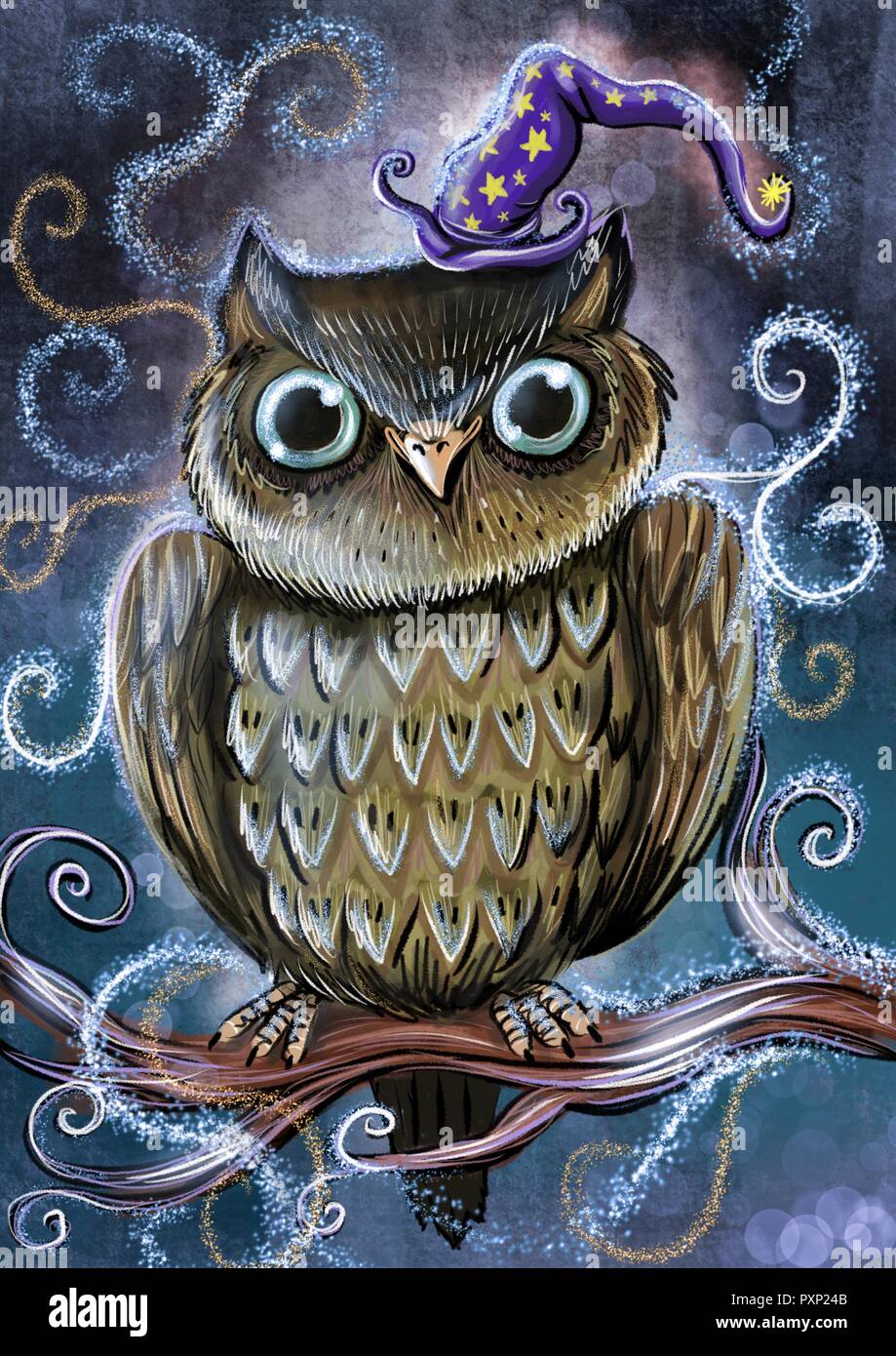 halloween themed illustration art Stock Photo - Alamy