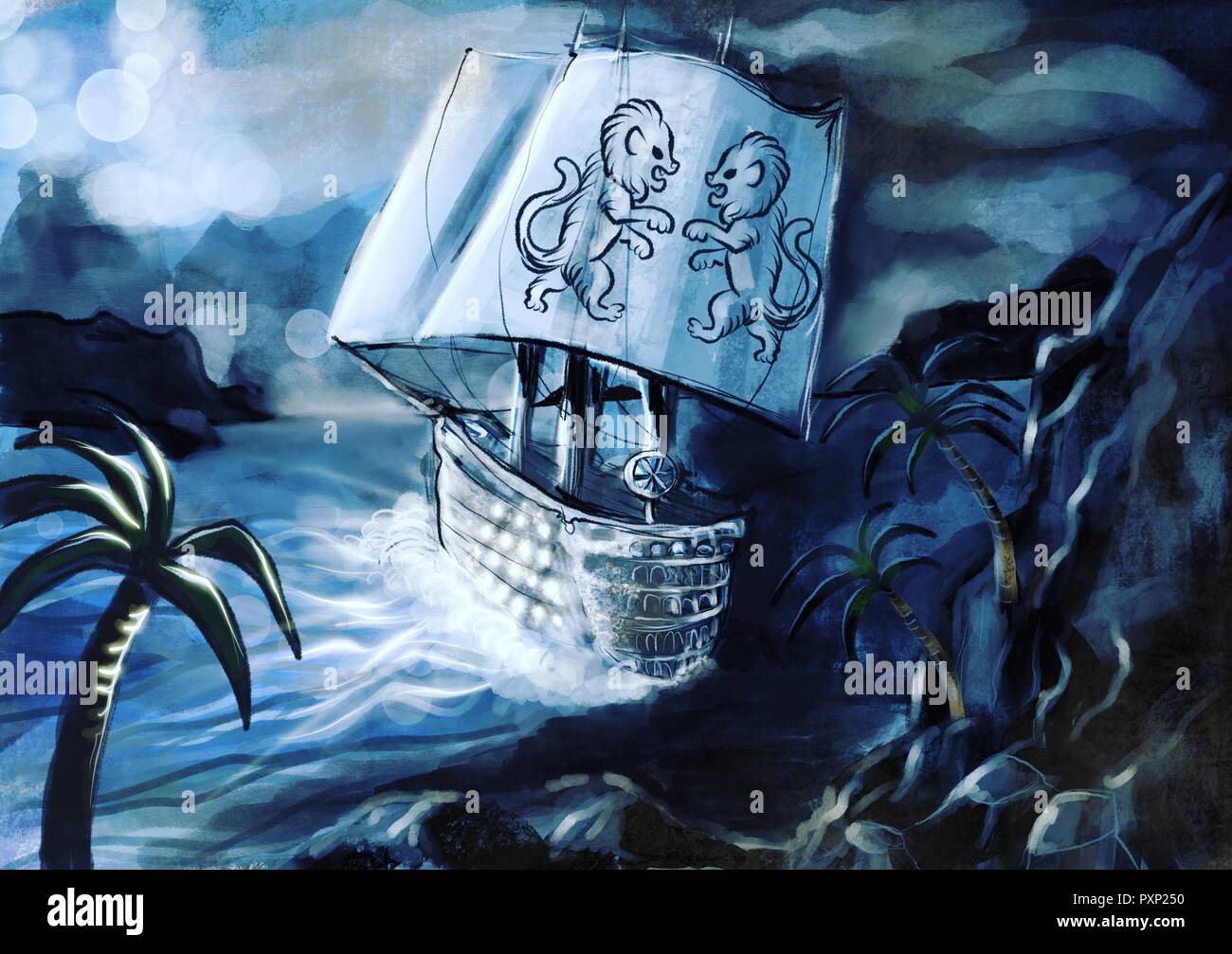 Warship transportation ocean flag hi-res stock photography and images ...