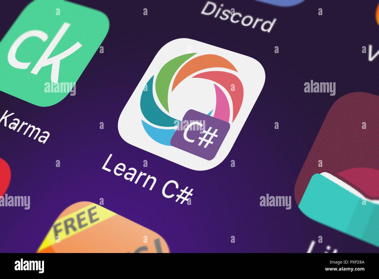London, United Kingdom - October 23, 2018: Screenshot of Sololearn Inc ...