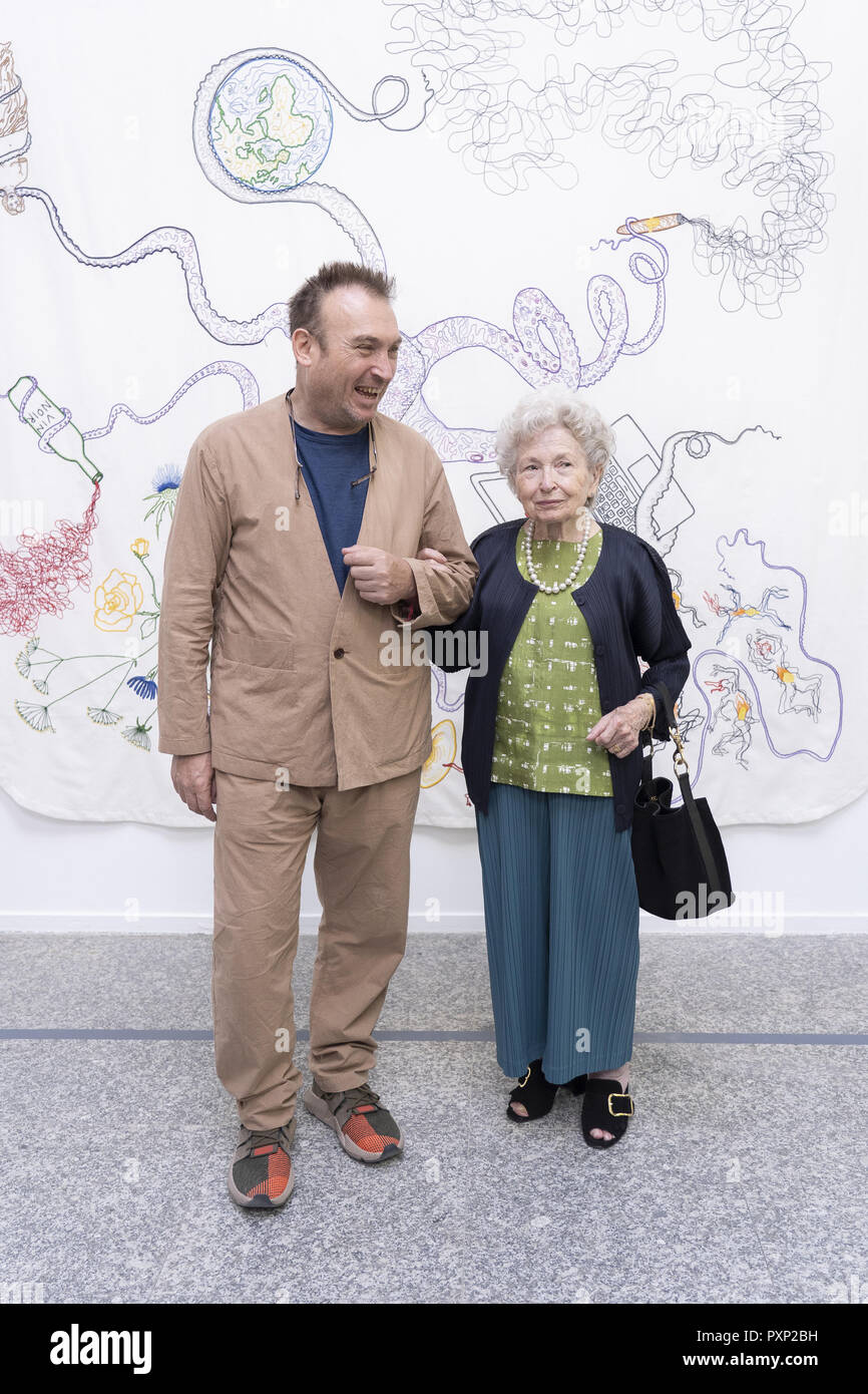 The Spanish artist Miquel Barcelo and his mother Francisca Artigues ...